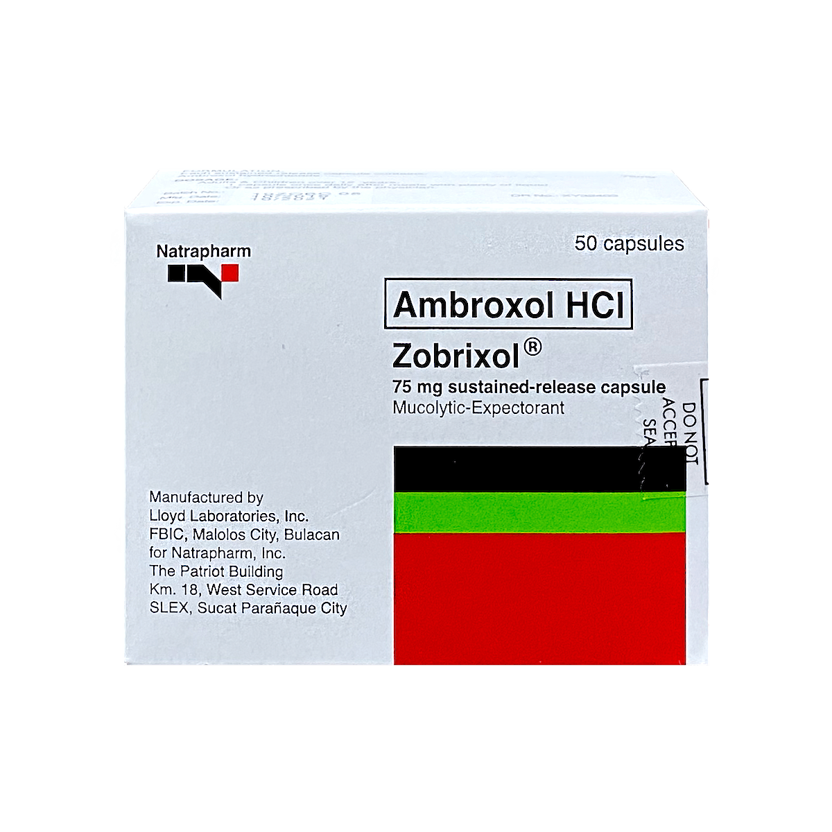 ZOBRIXOL Ambroxol Hydrochloride 75mg Sustained Release Capsule 1's ...